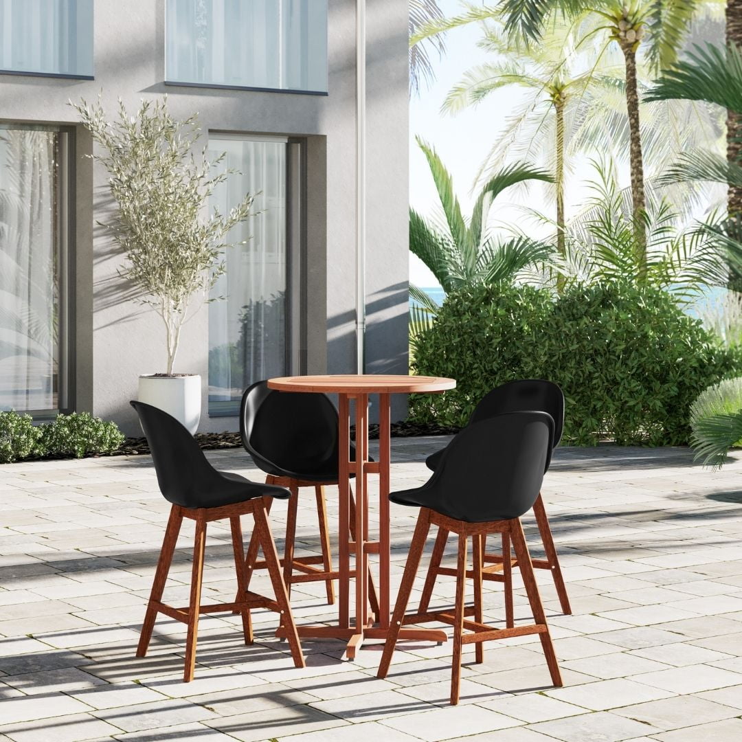 Amazonia Cresta 4-Piece Patio Dining Table Set | Eucalyptus 100% FSC ...