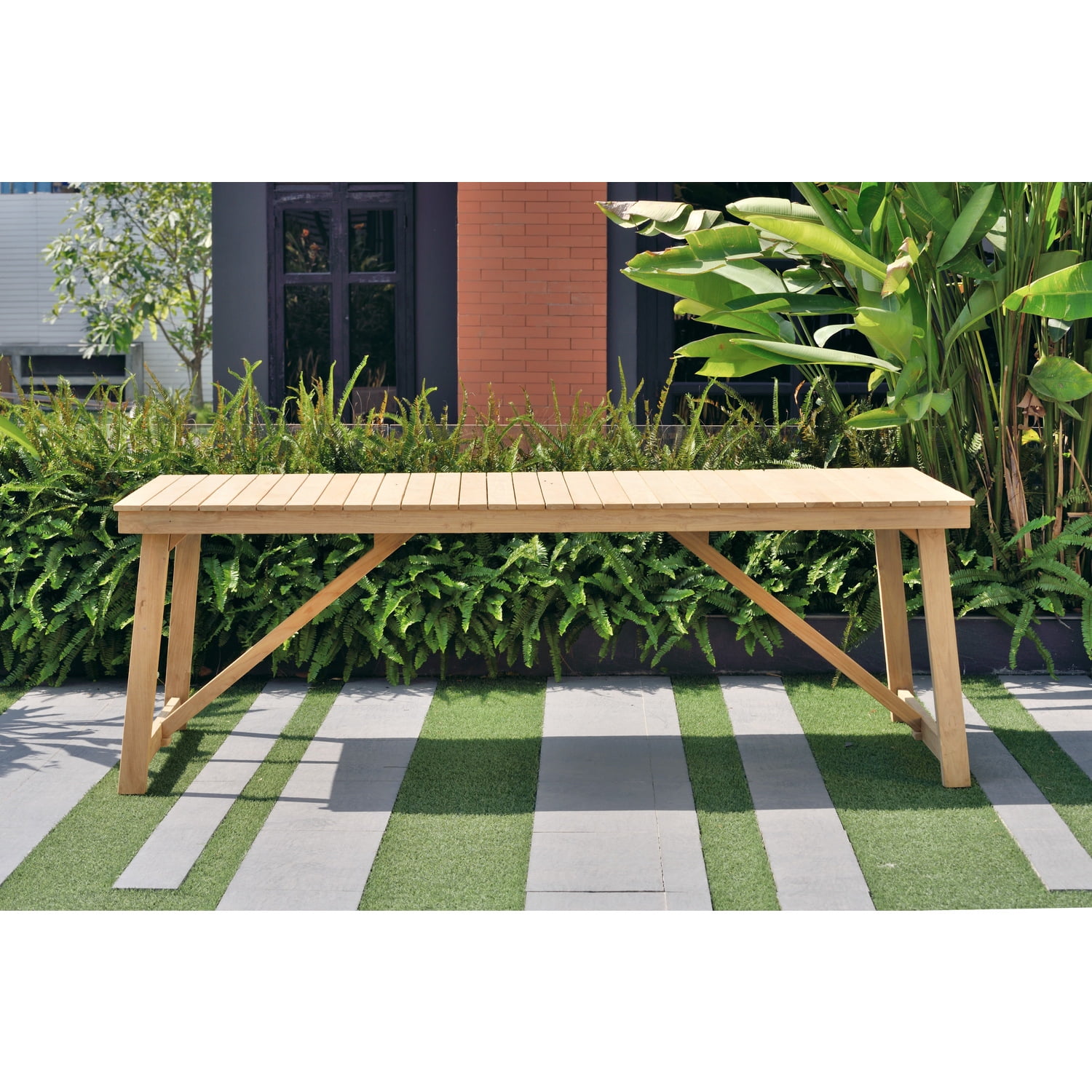 Amazonia Laredo Rectangular Patio Dining Table Durable and made of 100% Grade A Teak Ideal for ...