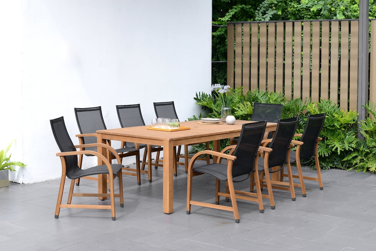 Amazonia Modern Outdoor Furniture: OasisVista 9-Piece Solid Wood FSC ...