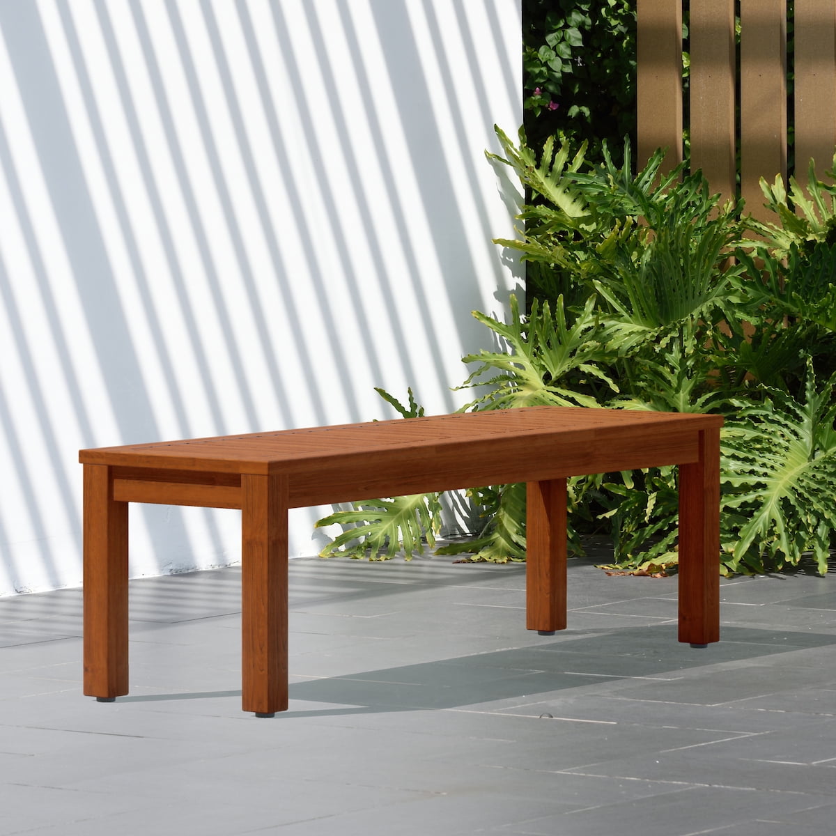 Amazonia Rich Solid Wood 100% FSC Patio Bench - Walmart.com