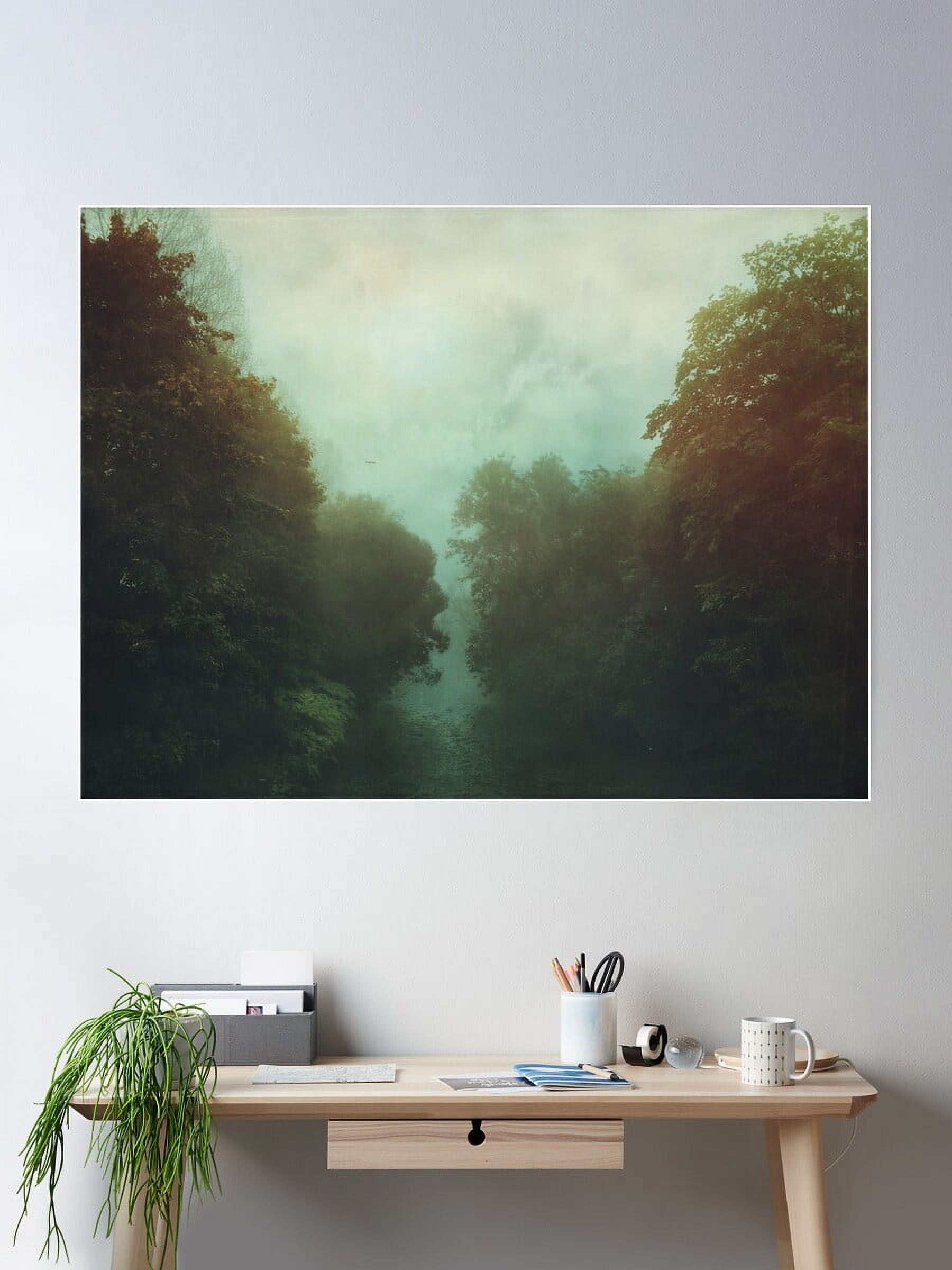 Amazonian - Misty River Scenery Poster Wall Art, Modern Wall Decor For ...
