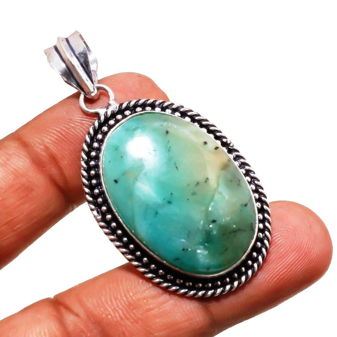 Amazonite Gemstone Handmade Ethnic Anniversary Gift Pendant Jewelry 2.1 ...