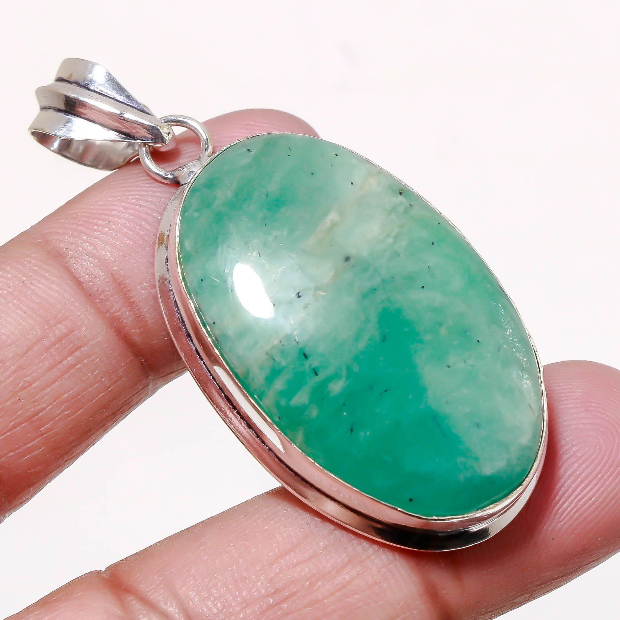 Amazonite Oval Shape Gemstone Handmade Fashion Gift Pendant Jewelry 2. ...