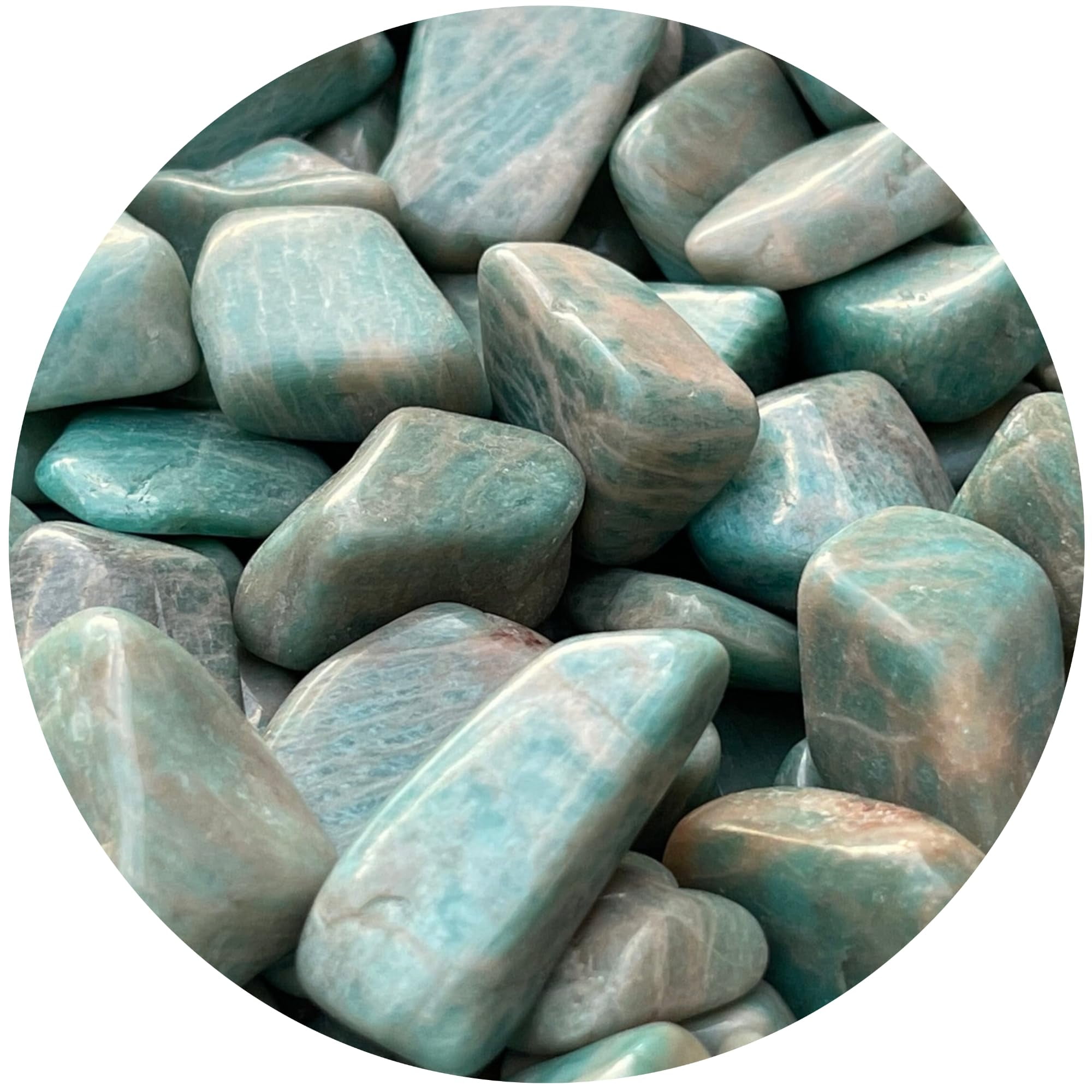 Amazonite Tumbled Stones, Polished Amazonite Gemstone, Amazonite ...
