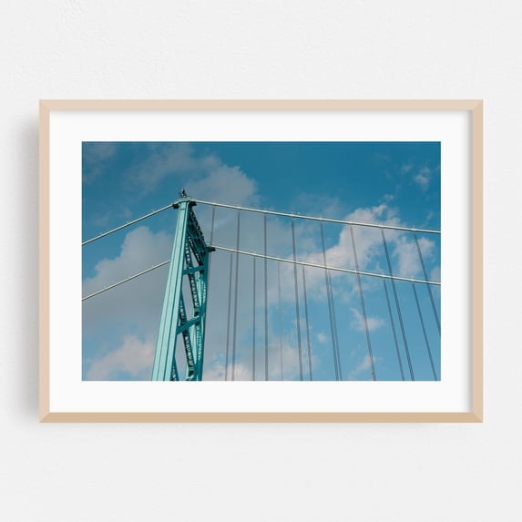 Ambassador Bridge, Detroit 03 - Detroit Michigan Photography Oak Framed ...