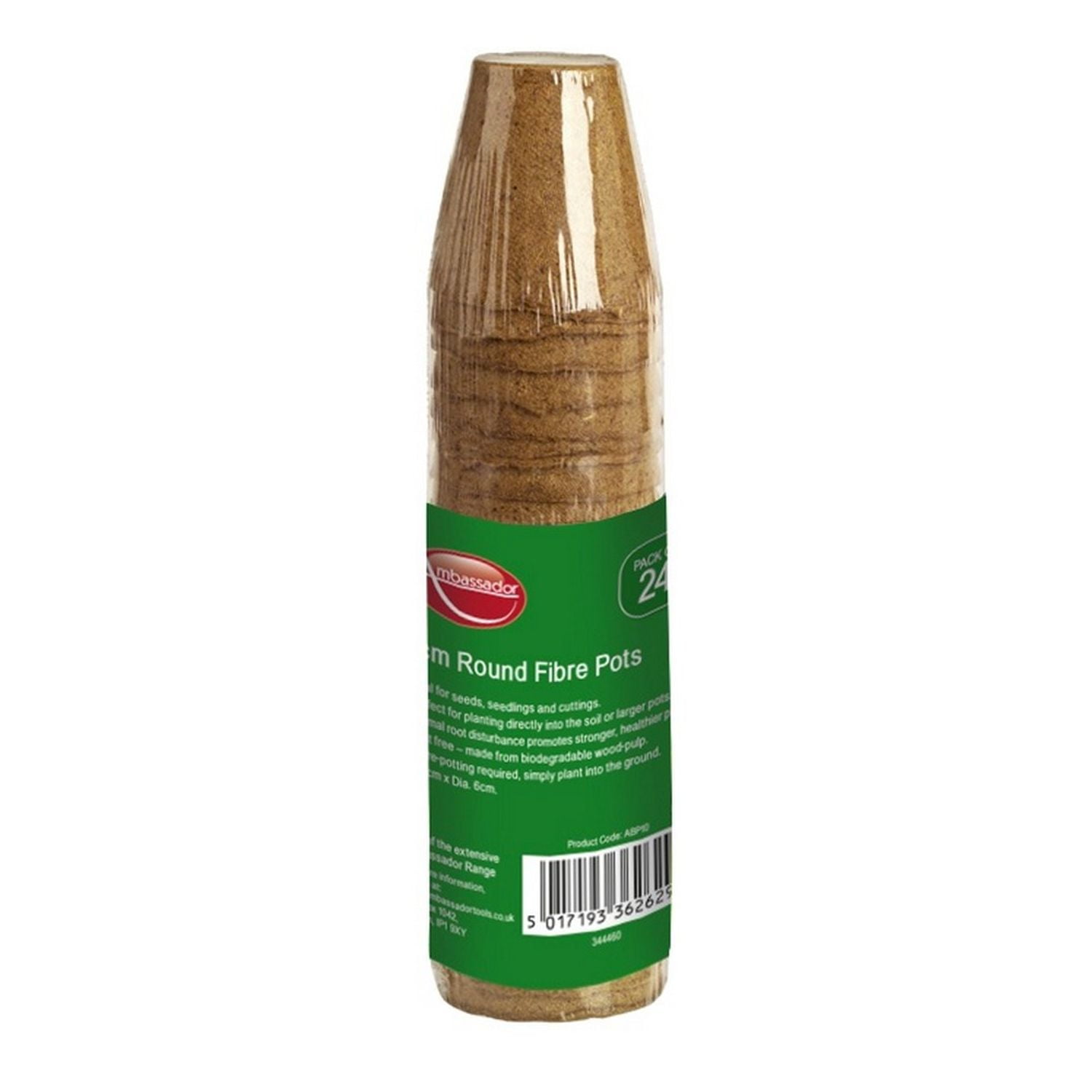 Ambassador Round Fiber Plant Pots (Pack of 24) - Walmart Business Supplies