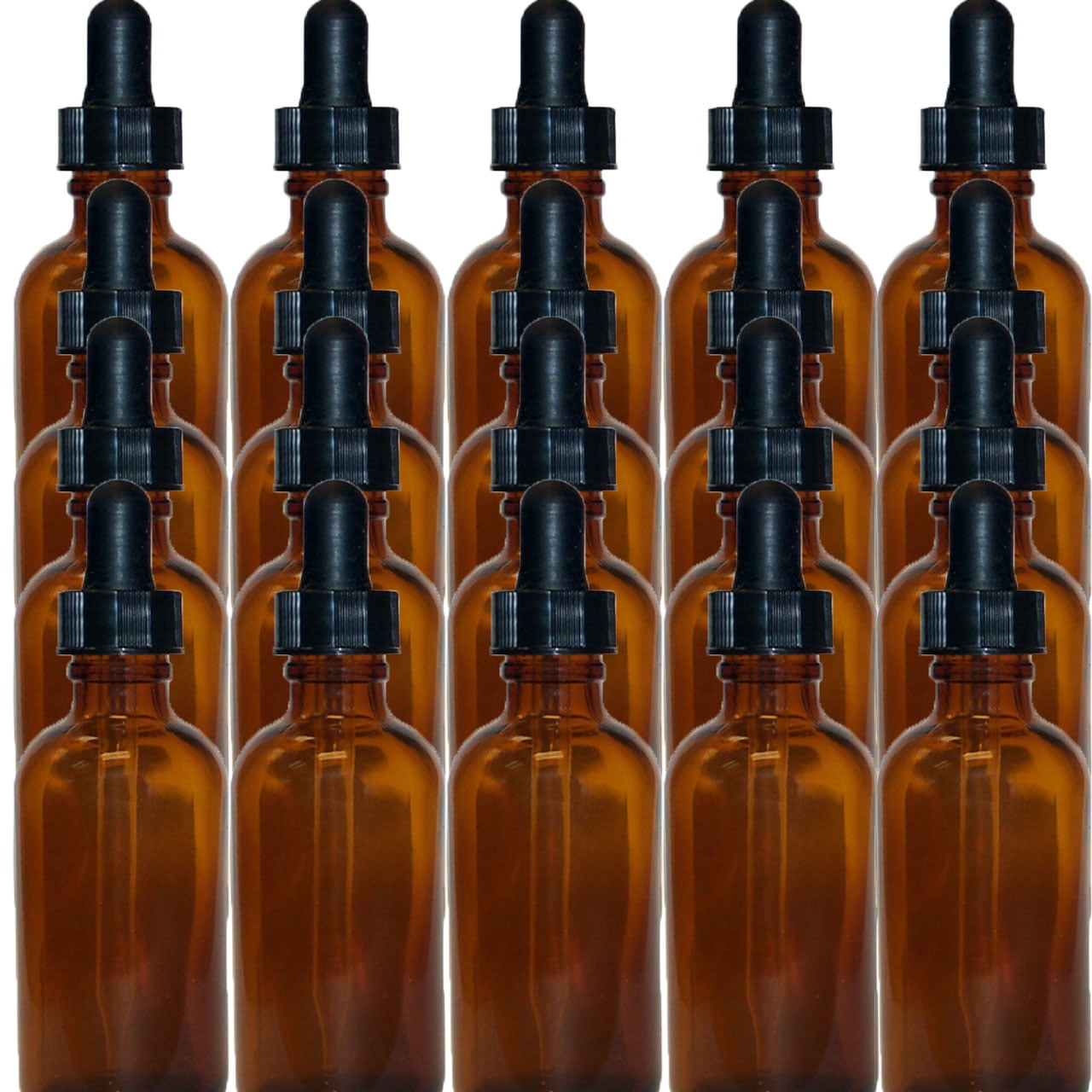 Amber 2oz Dropper Bottle (60ml) Pack of 20 - Glass Tincture Bottles ...
