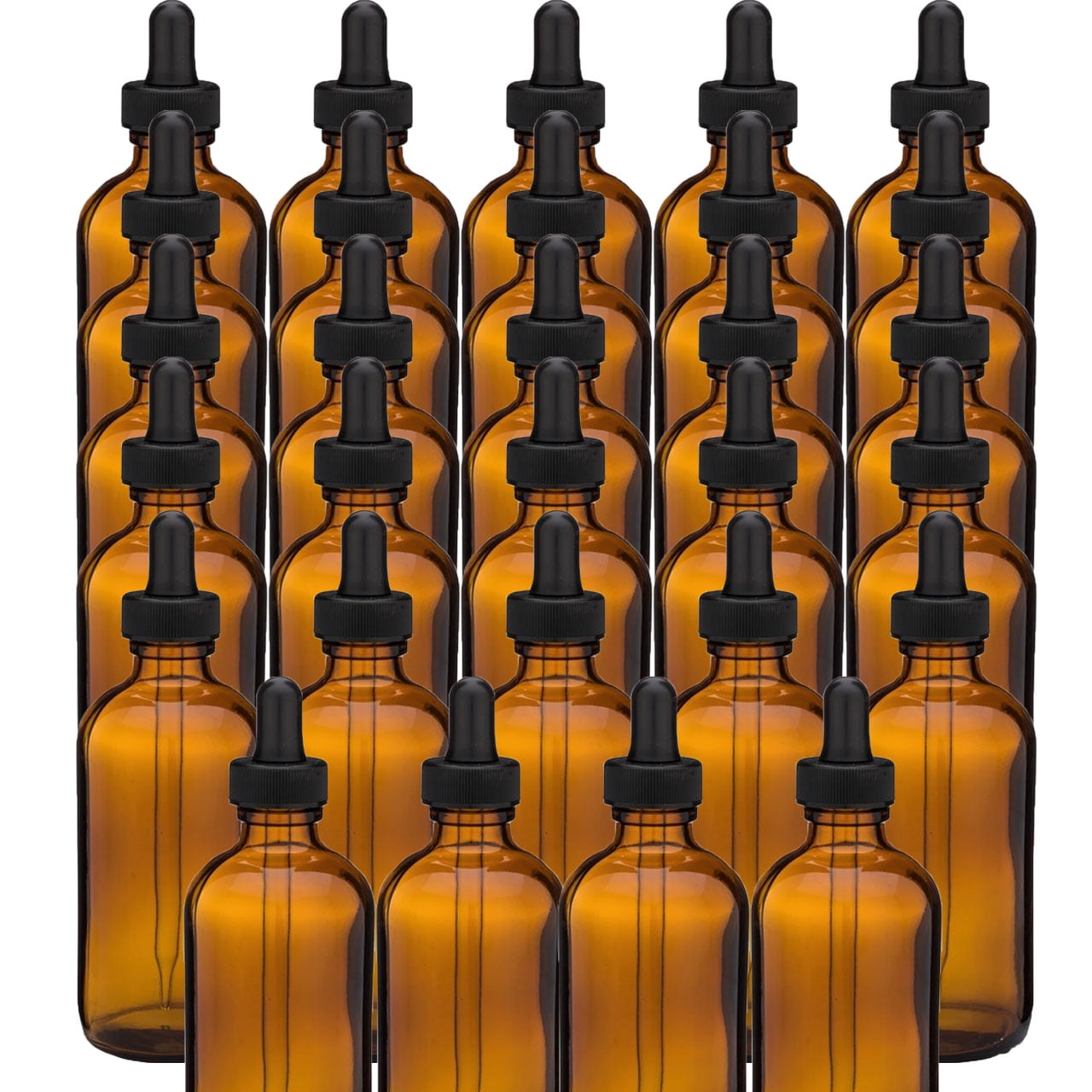 Amber 4oz Dropper Bottle (120ml) Pack of 24 - Glass Tincture Bottles ...