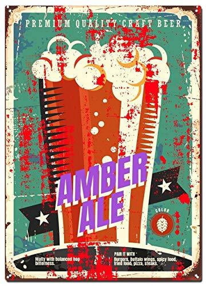 Amber Ale Metal Tin Signs, Beer Styles Poster, Decorative Signs Wall ...