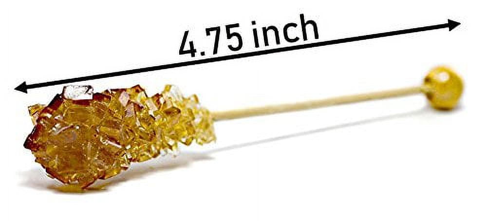 Amber Barista Sugar Swizzle Sticks, Rock Candy Crystals (Individually ...