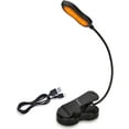 Amber Book Light, Rechargeable Blue Light Blocking Reading Light, Clip ...