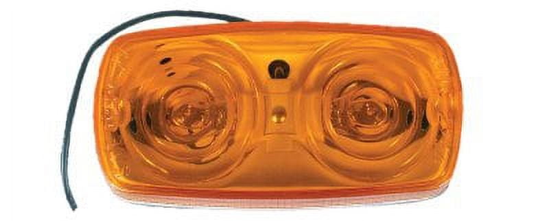 Amber Double Bulls Eye Lens Trailer Marker/Clearance Light Has 2 Bulbs ...
