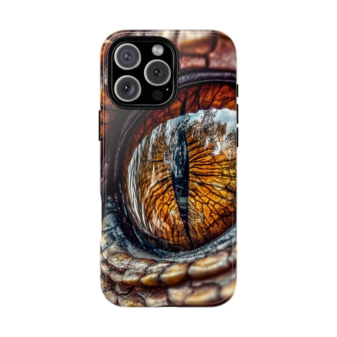 Amber Dragon Eye Ancient Watcher Fantasy Artistic Protective Phone Case ...