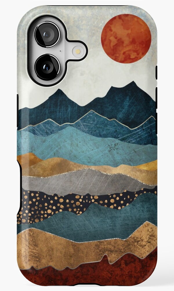 Amber Dusk Abstract Space Landscape Art Case Phone Case for iPhone 17 ...