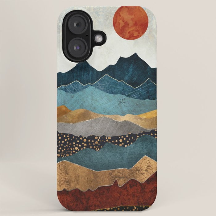 Amber Dusk Warm Sunset Abstract Painting Phone Case for iPhone 12 13 14 ...