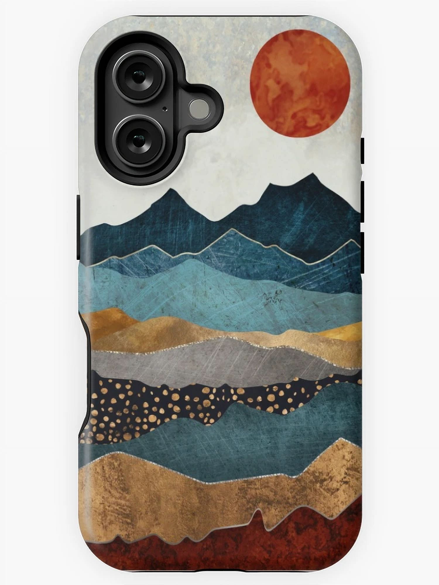 Amber Dusk Warm Sunset Gradient Artistic Sky Illustration Protective Phone Case for iPhone 11 ...