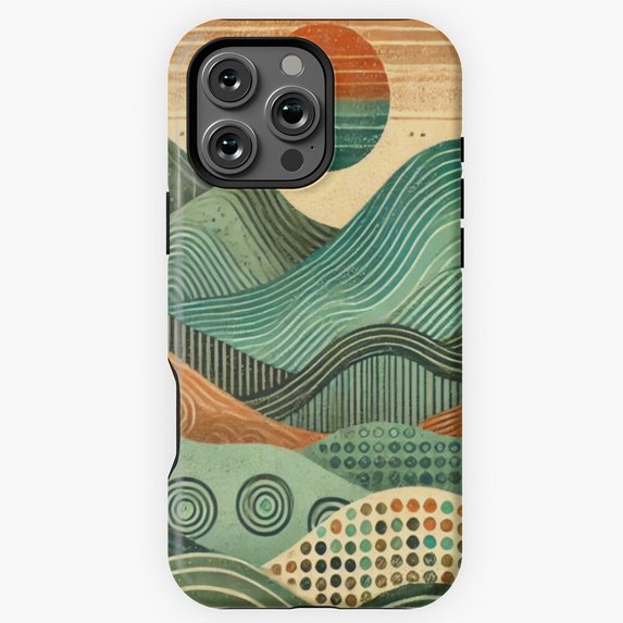 Amber Dusk Warm Sunset Horizon Landscape Phone Case Compatible iPhone ...