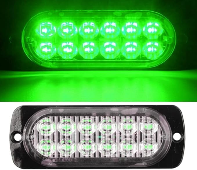 WE Amber Emergency Safety Flashing Lights Bar, Pack of 4 Bright 12 LED ...