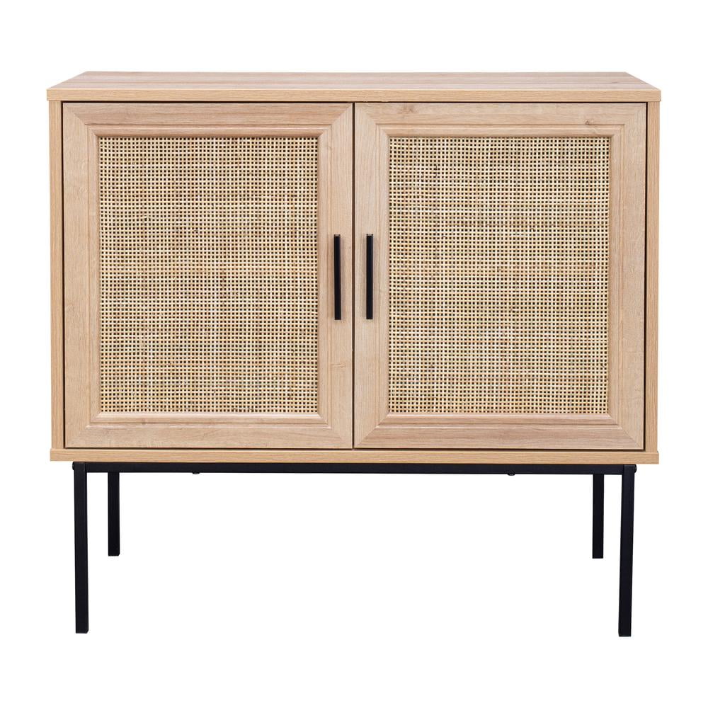 Amber & Emily Declan Lattice 2-Door Compact Sideboard Buffet Accent Cabinet - Walmart.com