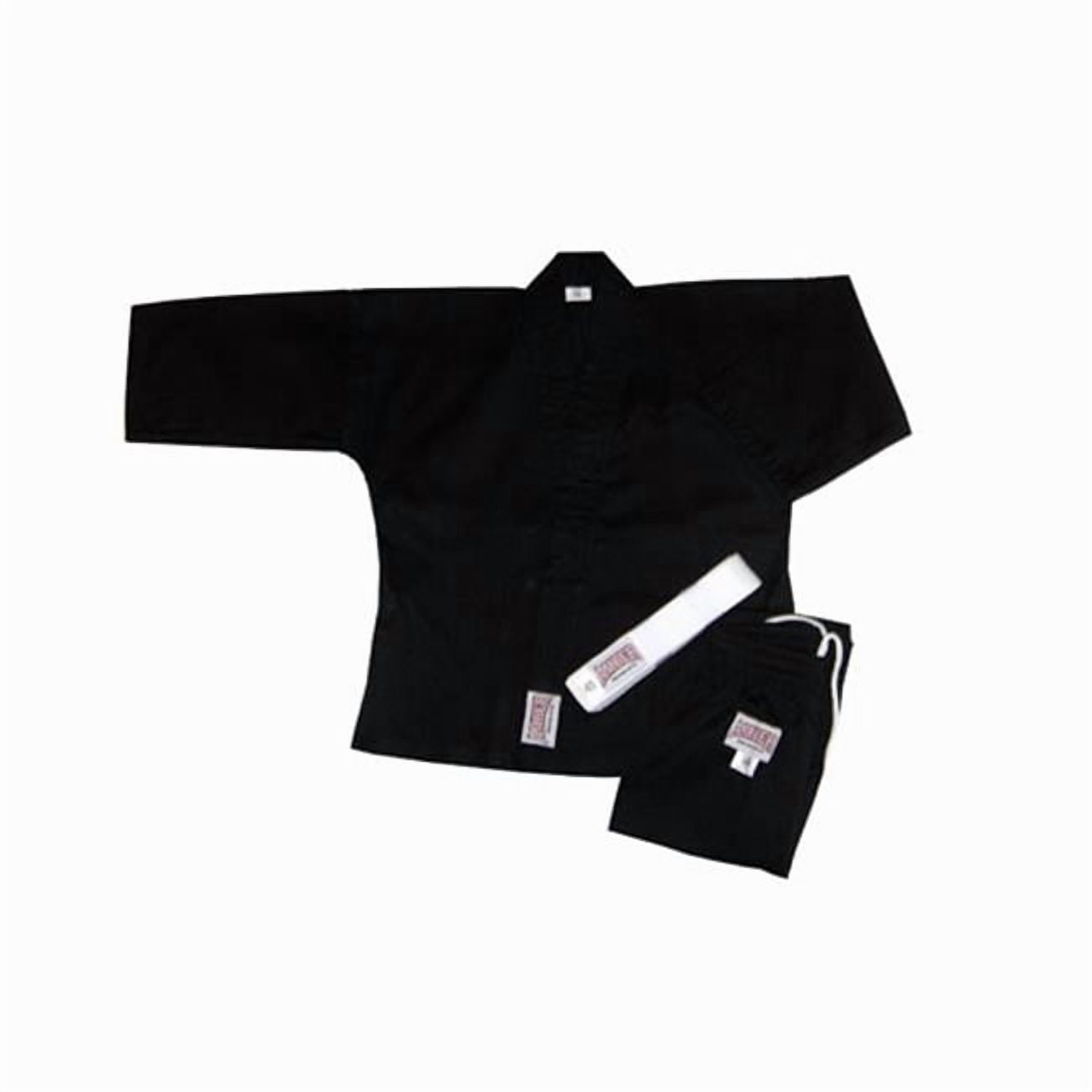Amber Fight Gear Black Karate Uniforms 8 oz: Lightweight Attire for ...