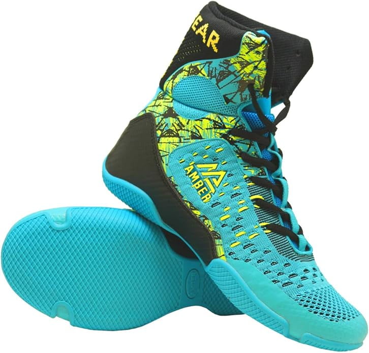 Combat v1.0-9” Professional Boxing/Wrestling Shoes, High-Top PU ...