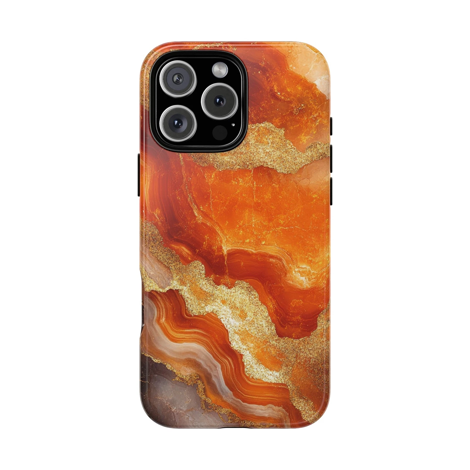 Amber Geode Marble Stone Texture iPhone Case 17 16 15 14 13 12 11 Pro ...