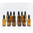Amber Glass Spray Bottles 2oz, with Small Fine Mist Spray, Metal Cap ...