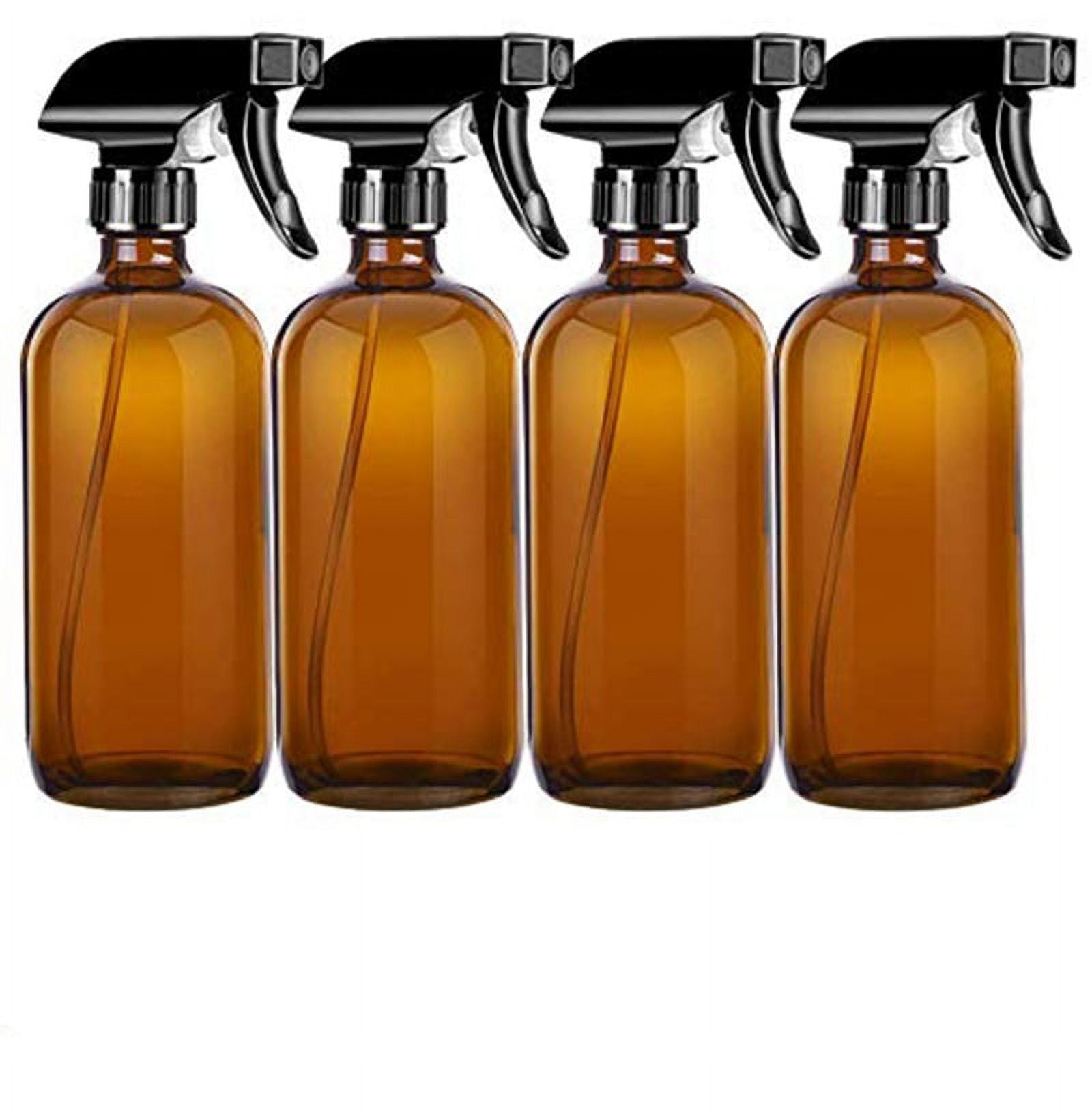 Amber Glass Spray Bottles, UV Protection Adjustable Nozzle, Non-toxic ...