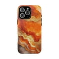 Amber Gold Geode Orange Marble Texture Phone Case with iPhone 17 to 11 ...