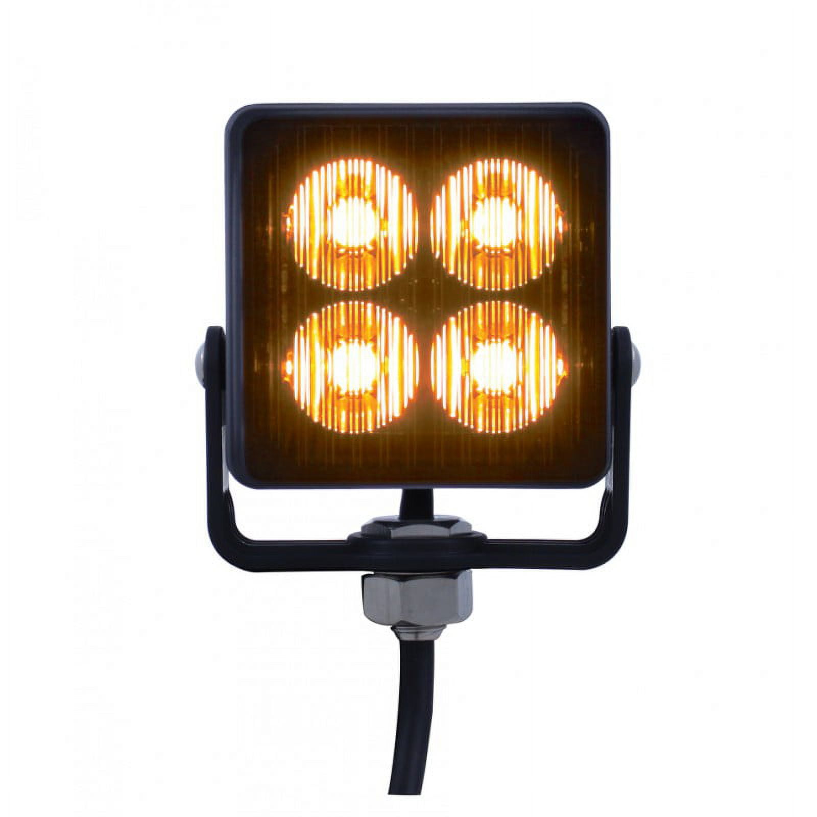 Amber High Power LED Strobe Beacon Safety Flasher Warning Light / Stud ...