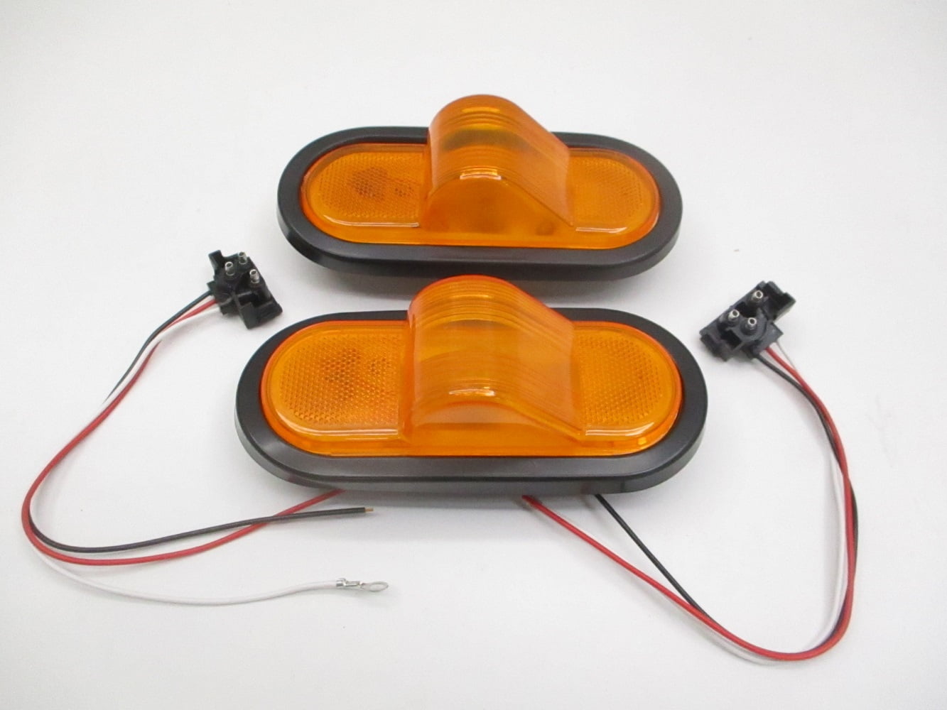 Amber Incandescent 6" Oval Truck Semi Trailer Mid Turn Signal Marker ...