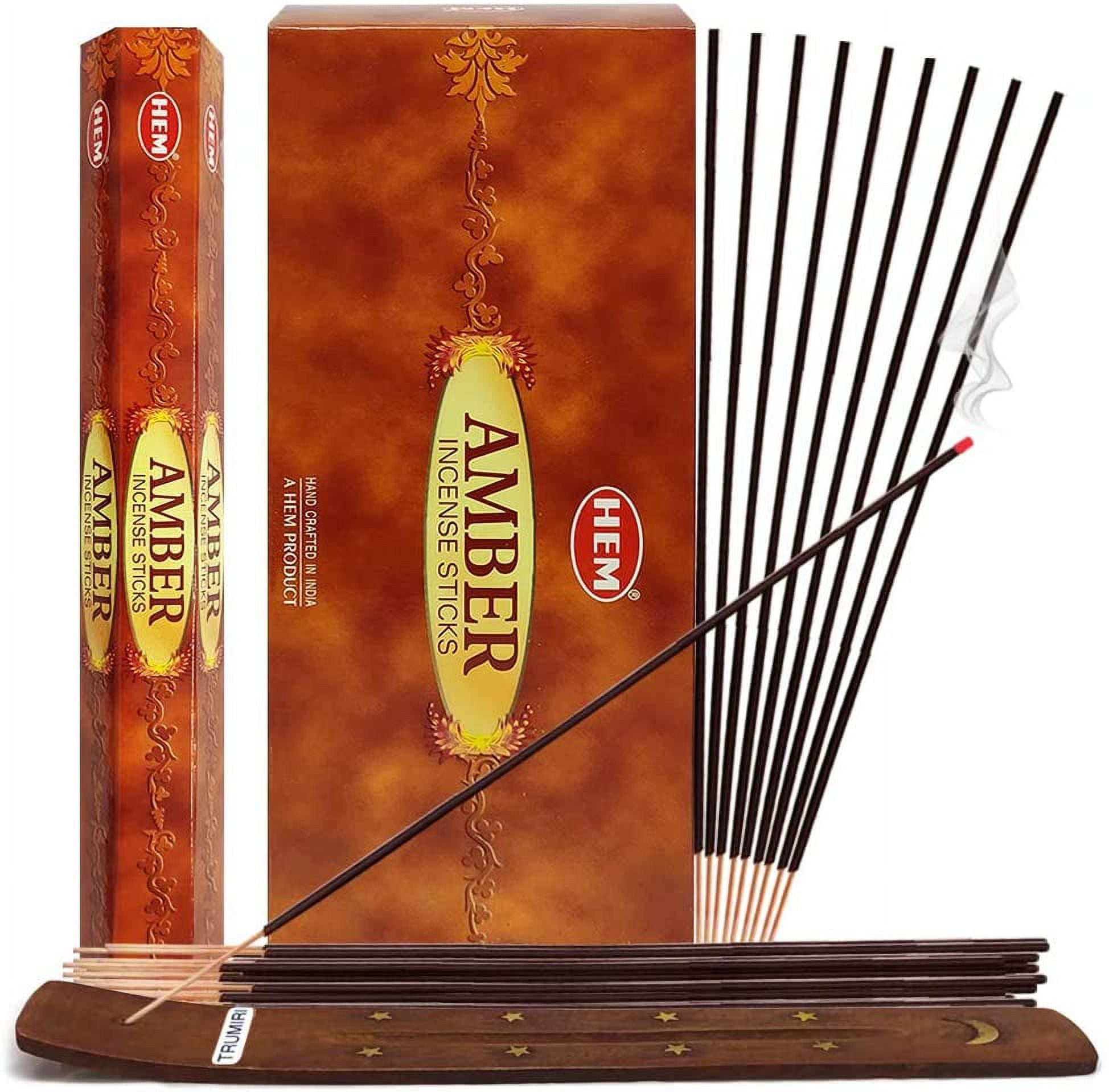 Amber Incense Sticks And Incense Stick Holder Bundle Insence Insense ...