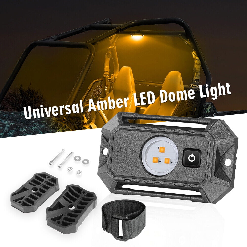 Amber LED Dome Light Internal light Roll Bar Mount For UTV ATV Toyota ...