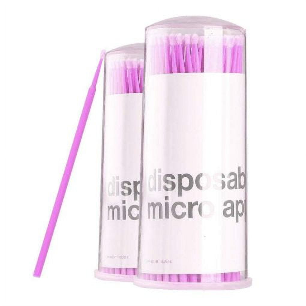Amber Lash 200pcs Disposable Micro Brushes Q-Tip Applicators (100pcs x ...