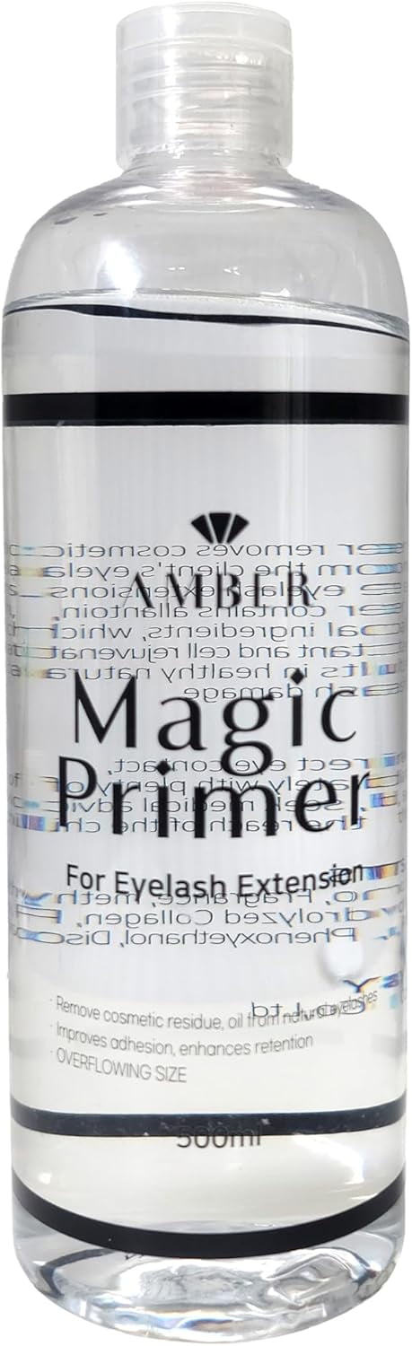 Amber Lash Magic Primer Plus+ [500ml/16.9oz], Eyelash Extension Primer ...