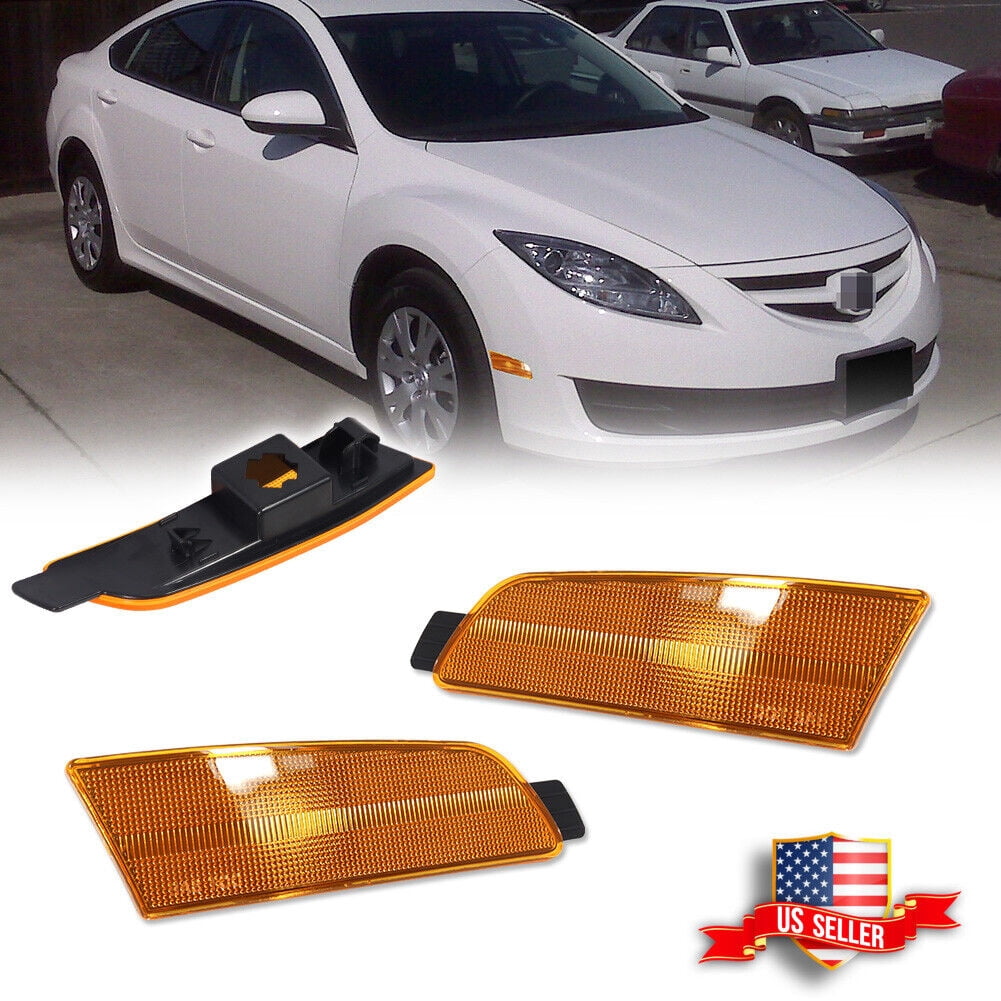 Amber Lens Front Bumper Side Marker Reflector Lights Lamps For 2009 ...