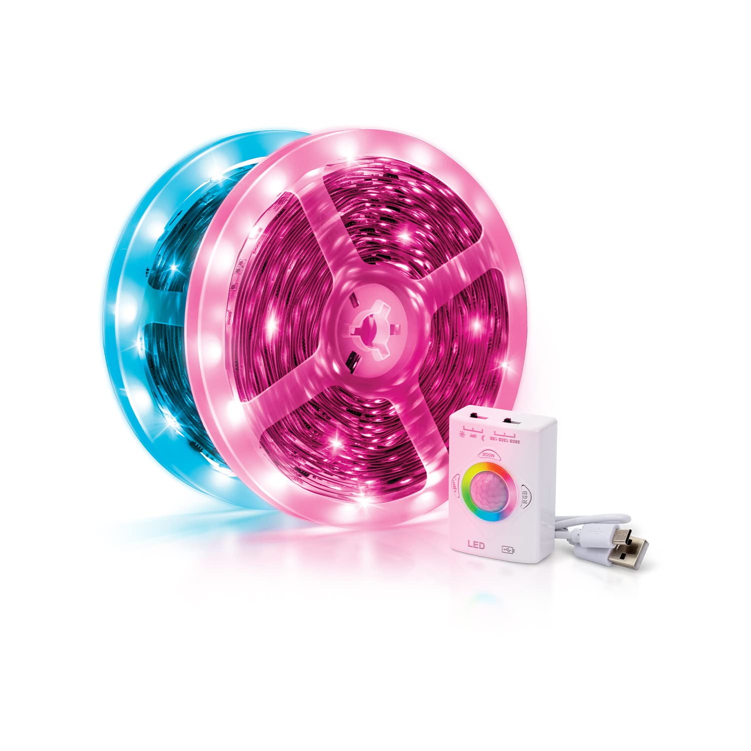 Amber Lit LED Light-Up Strips, 9-Foot Long, RGB LED Light Strip ...