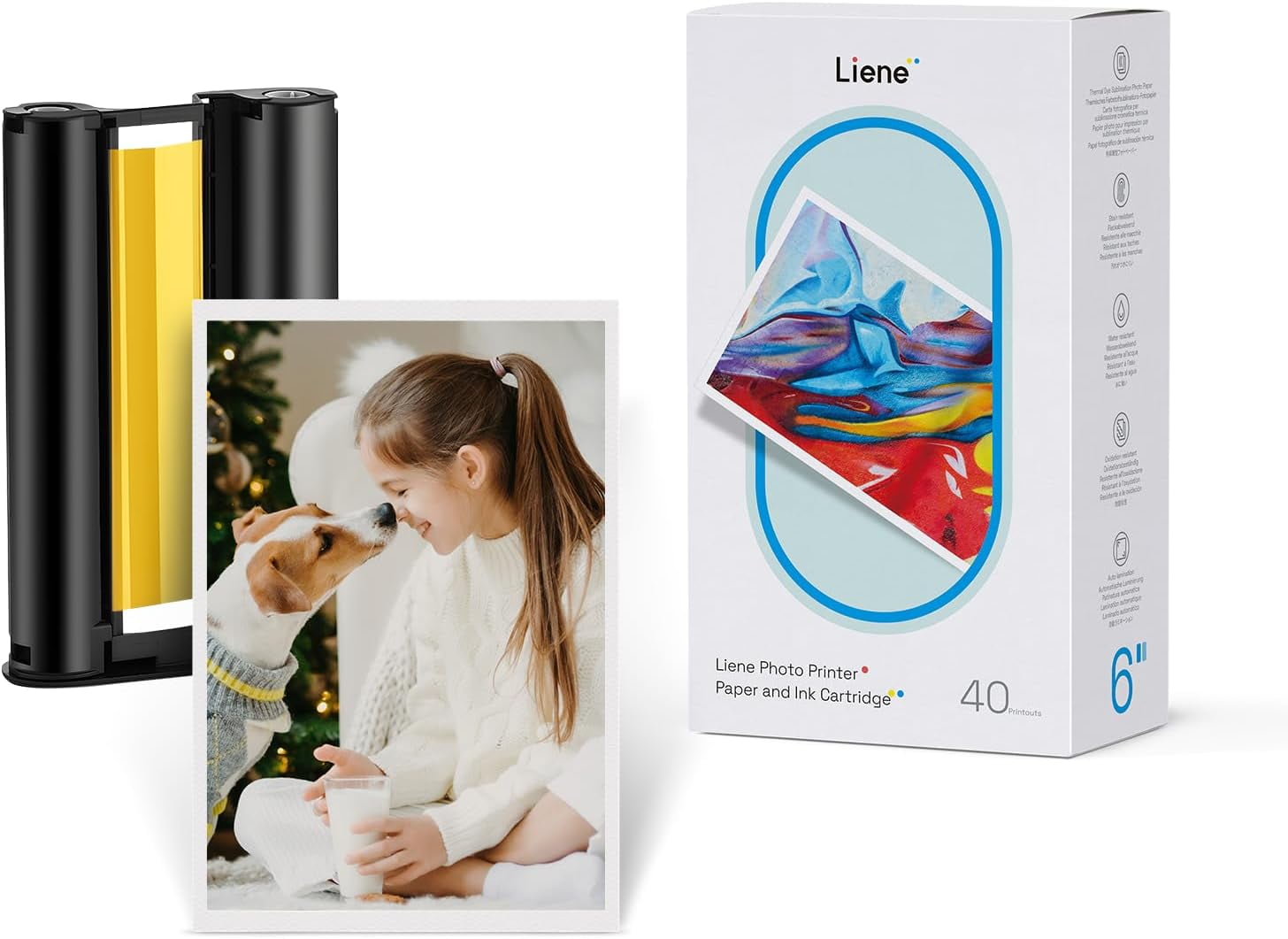 Amber M100/M200/M110/M210 4x6'' Photo Printer 40 Sheets Photo Paper & 1 ...
