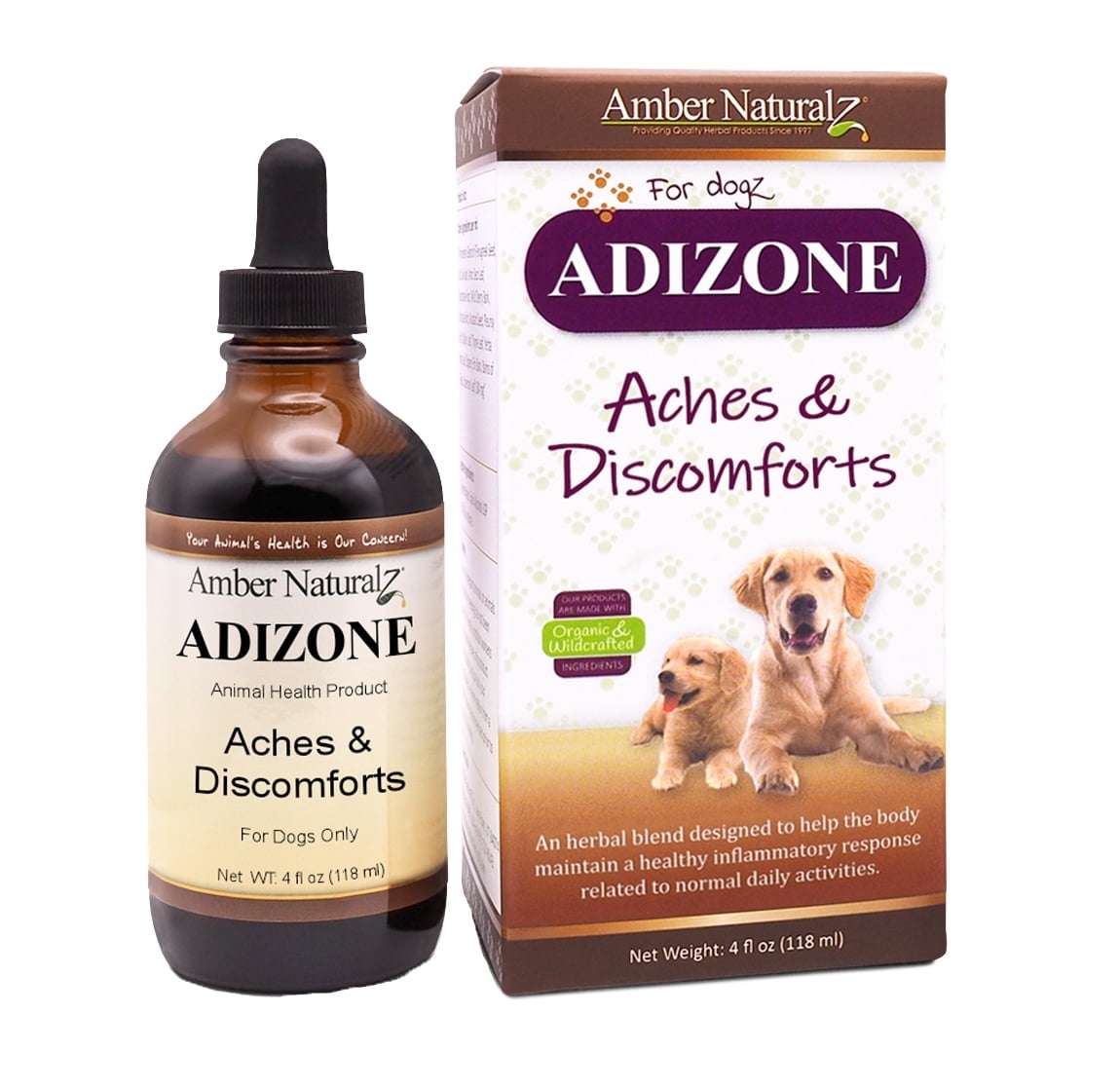 Amber NaturalZ Adizone Herbal Supplement for Dogs | Supports Healthy Inflammatory Response ...