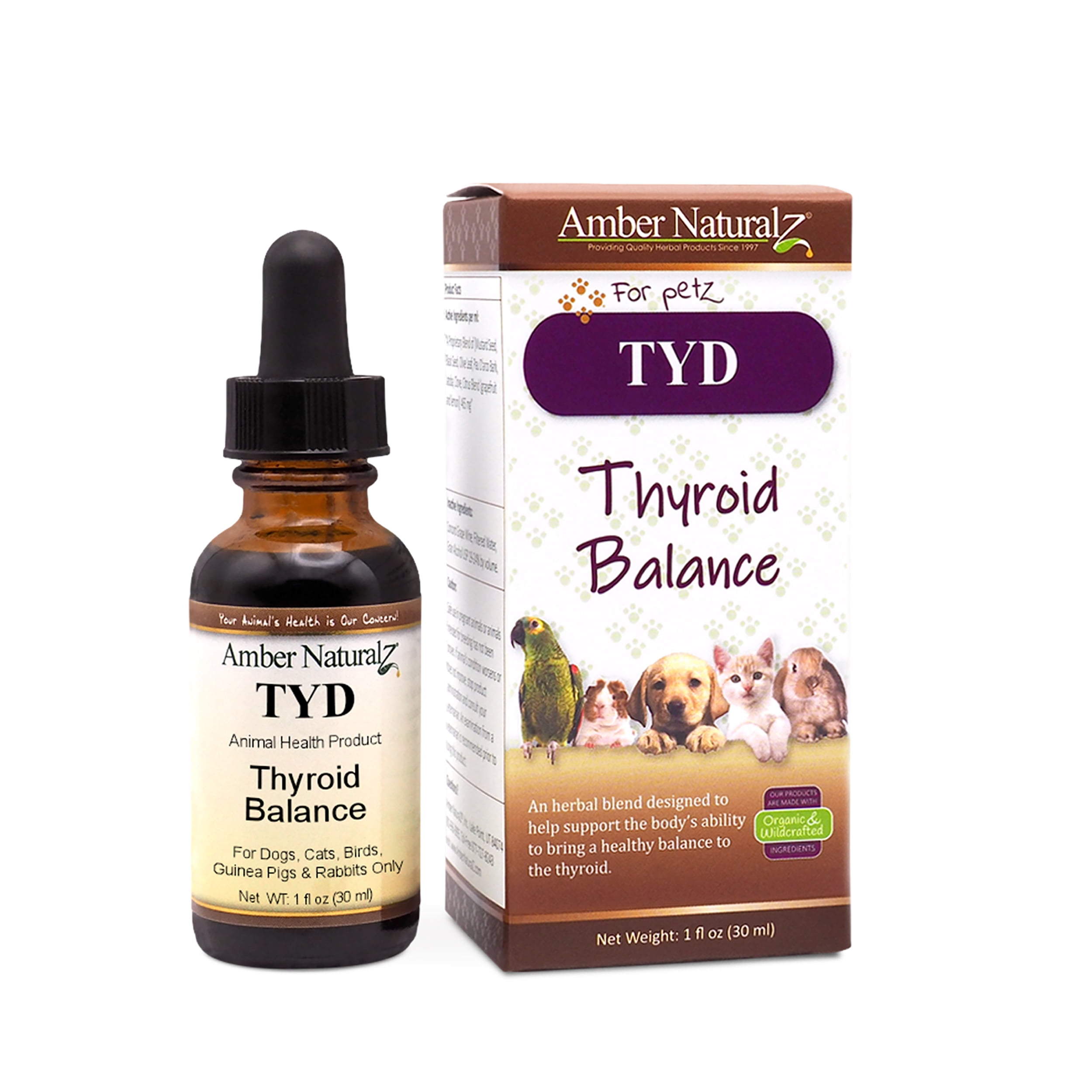 Amber NaturalZ TYD Thyroid Balance for Pets| Herbal Pet Supplement for ...