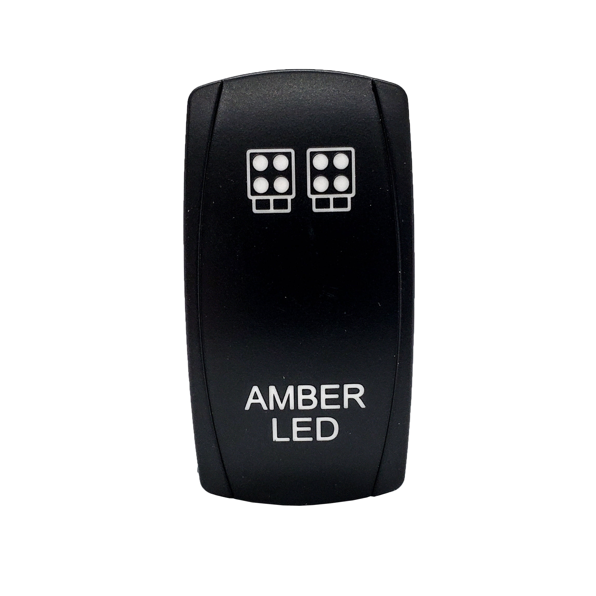 Amber On/Off Rocker Switch 5-Pin SPST OZ-USA® Laser Etch Blue LED ...