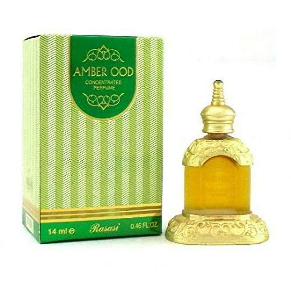 Rasasi Amber Ood Perfume Oil - 14 ML, Mukhallat Mixture, Oudh & Rose ...