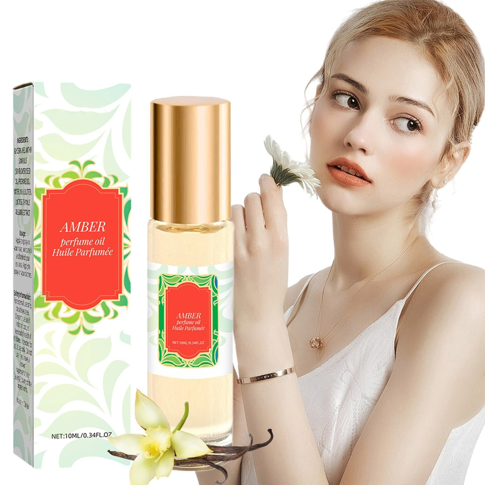 Amber Perfume Oil 10ml Long Lasting Fragrance Roll On Essential Oil ...