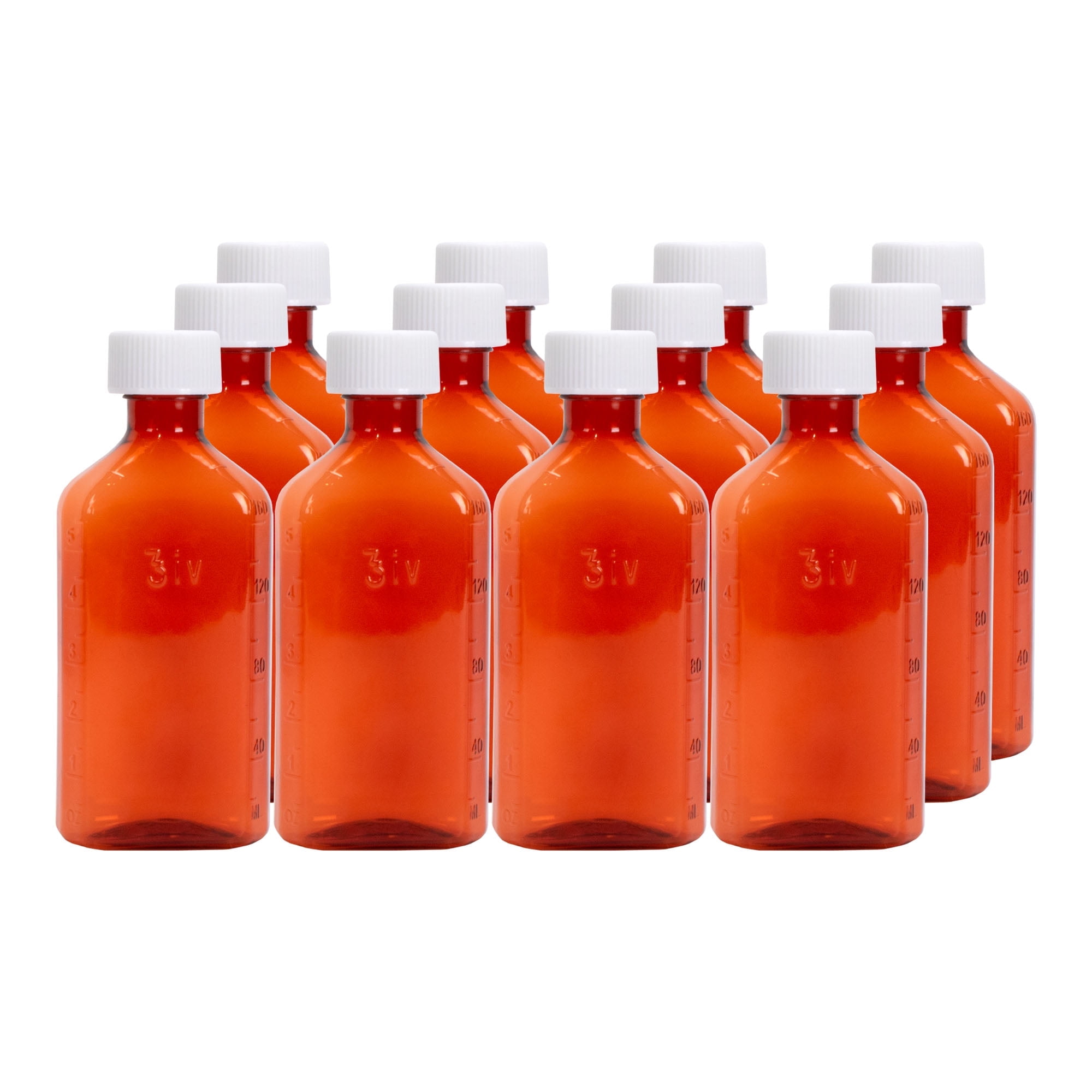 Plastic Amber Oval Liquid Medicine Bottles, 6oz, 12 Count, Child ...