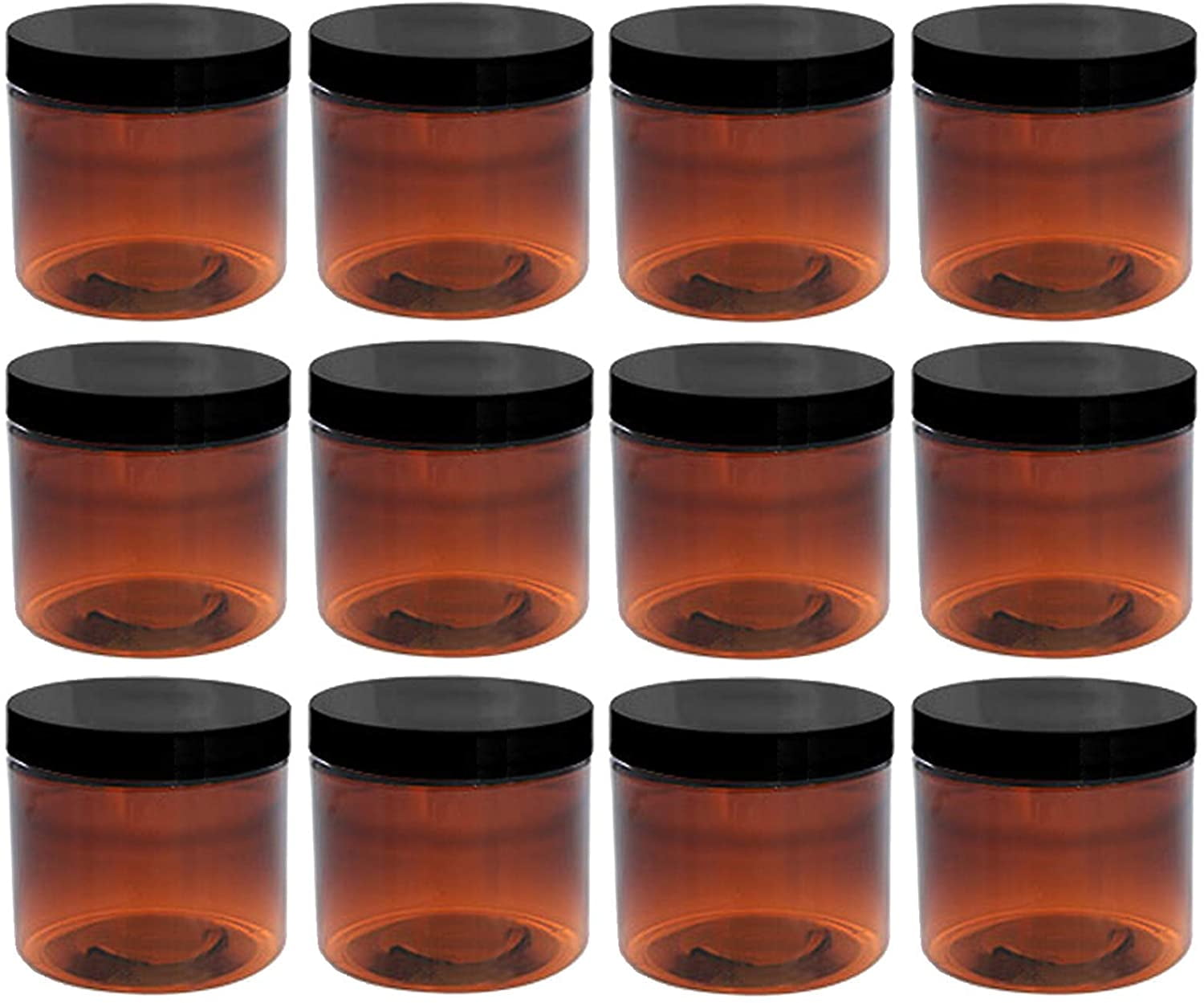 Amber Plastic Jars with Blank Labels (12 Count) - Walmart.com