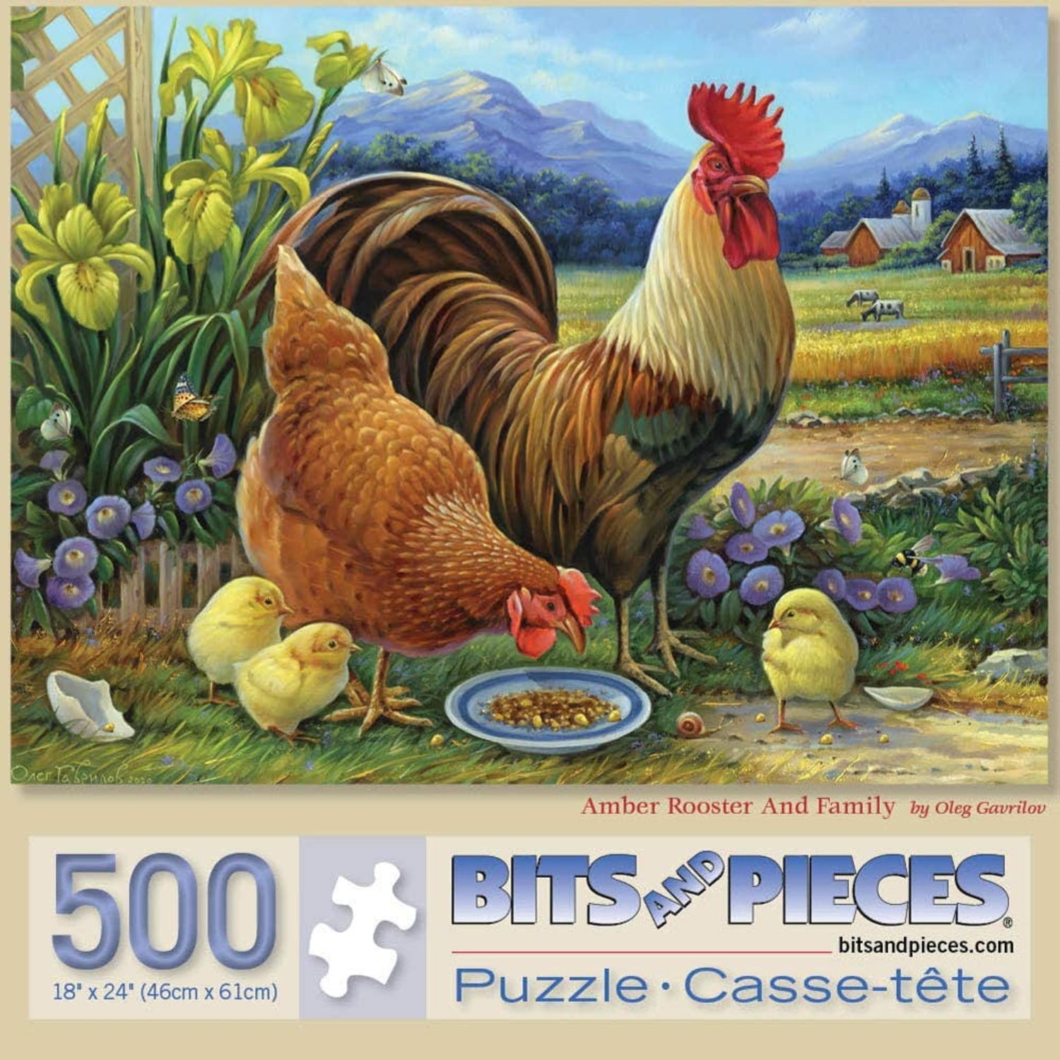 Amber Rooster and Family 500 Piece Puzzle - Walmart.com