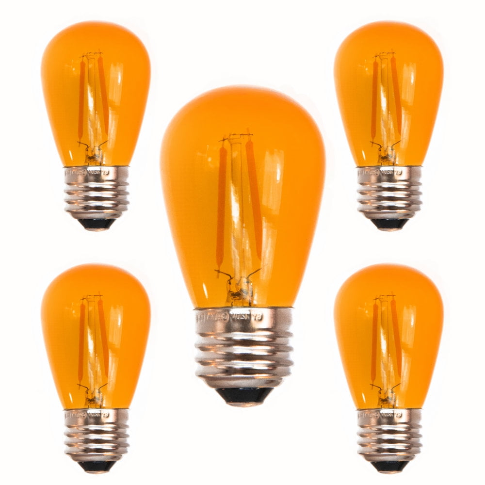 Amber S14 LED Filament Bulbs - Box of 5 - Walmart.com