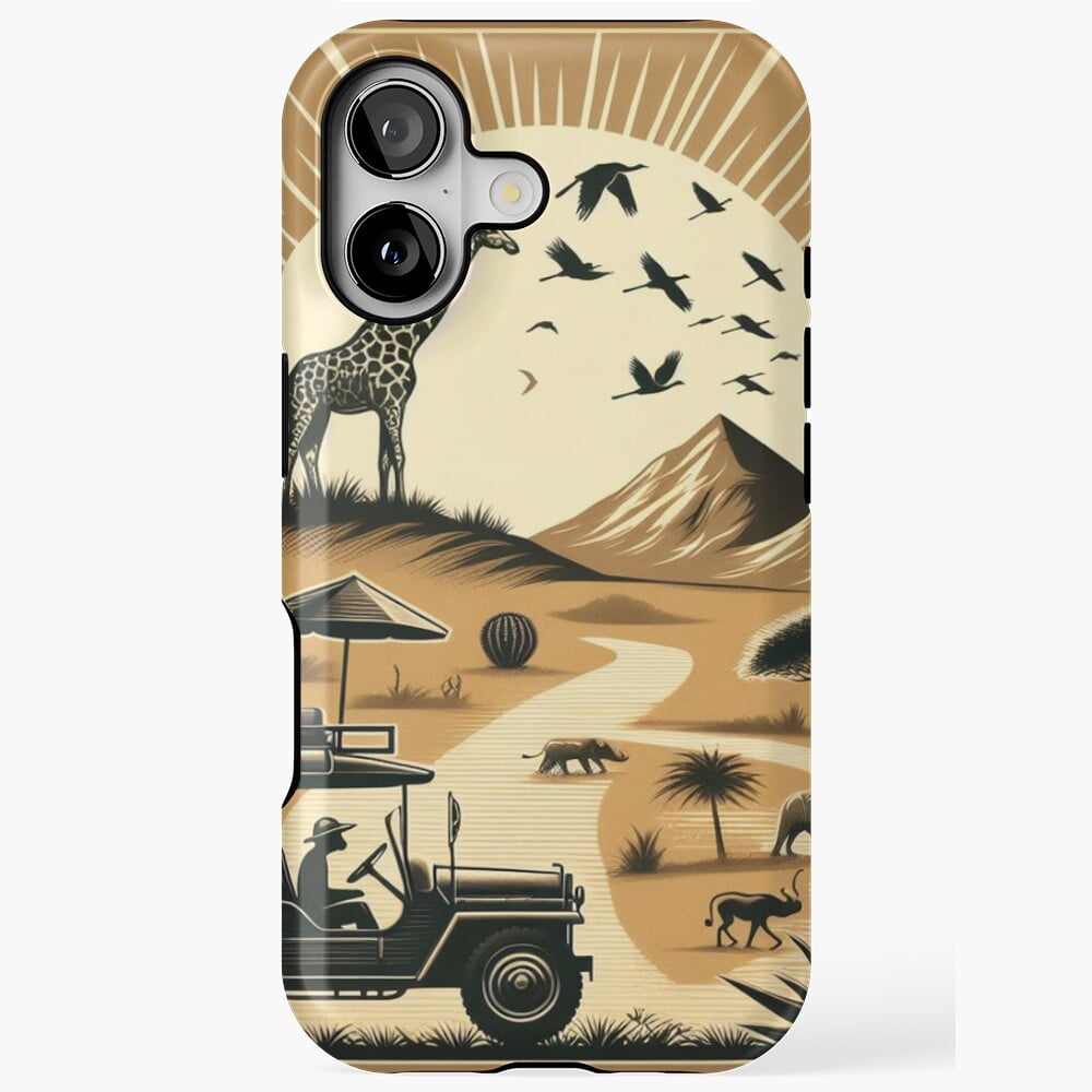 Amber Safari Expedition Jungle View iPhone Case for iPhone 17 11 12 13 ...
