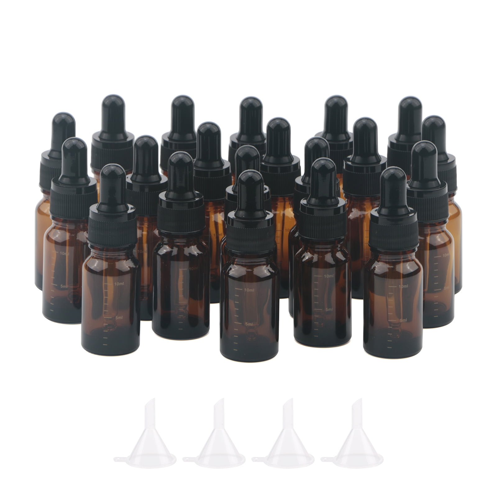 Amber Scaled Glass Dropper Bottles with Clear Glass Pipettes Dropper ...