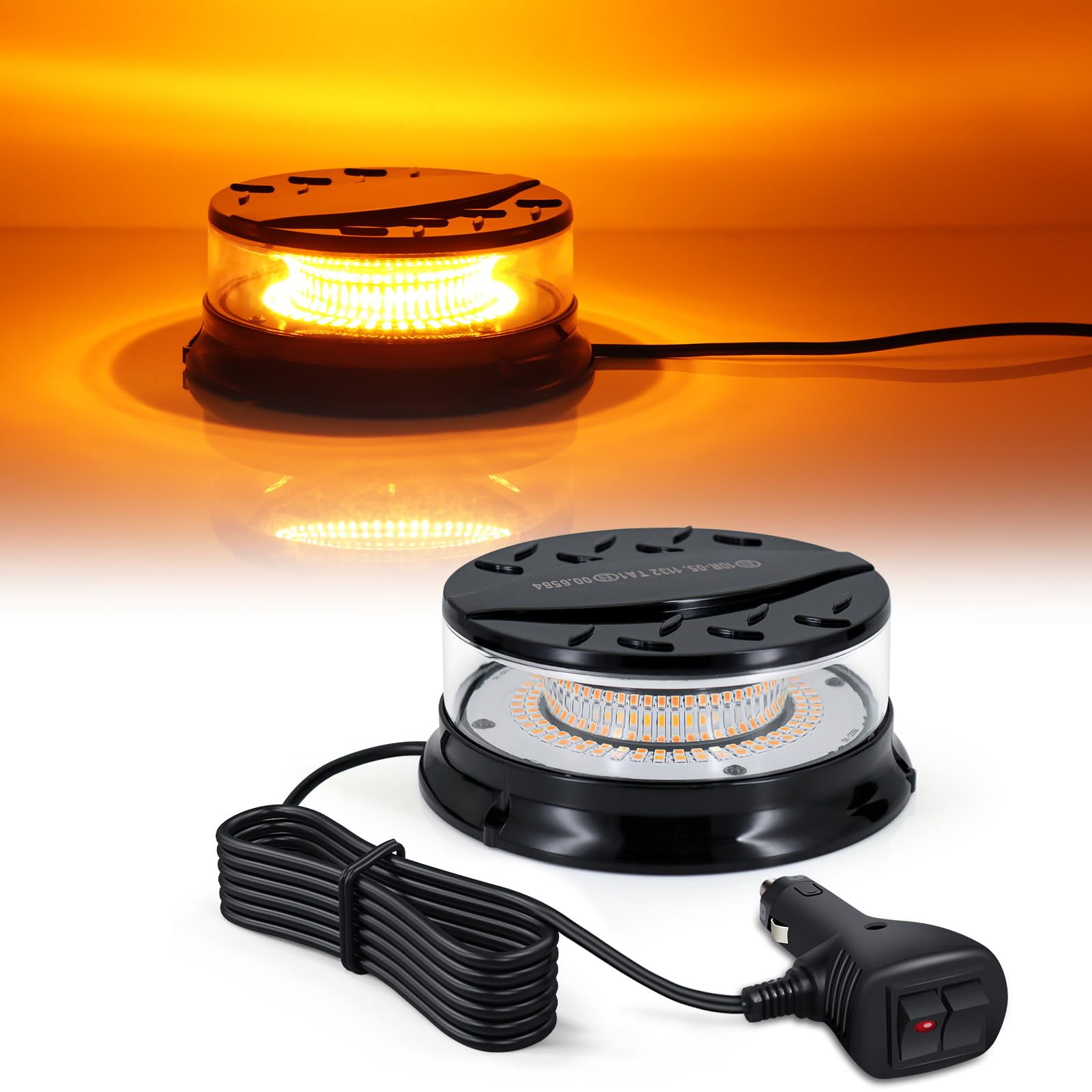 Amber Strobe Beacon Light STF9 - 96 LED Magnetic Flashing Warning Light ...